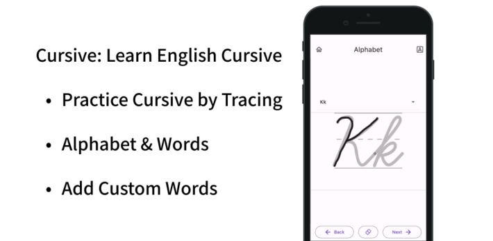 Cursive: Learn English Cursive [iOS, Android] | enoiu