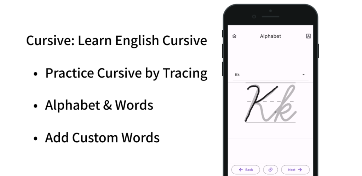 Cursive: Learn English Cursive [iOS, Android] | enoiu