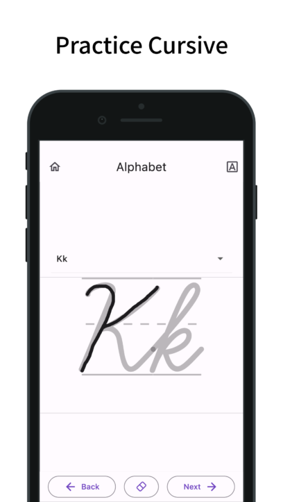 Cursive: Learn English Cursive [iOS, Android] | enoiu
