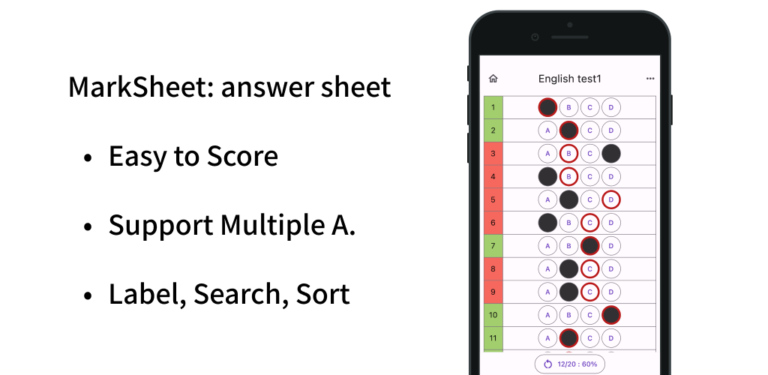 MarkSheet: answer sheet [iOS, Android] | enoiu