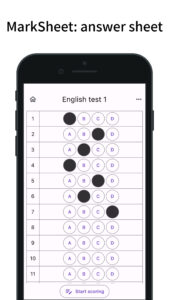 MarkSheet: answer sheet [iOS, Android] | enoiu