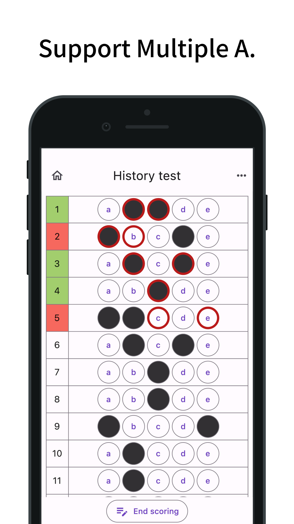 MarkSheet: answer sheet [iOS, Android] | enoiu