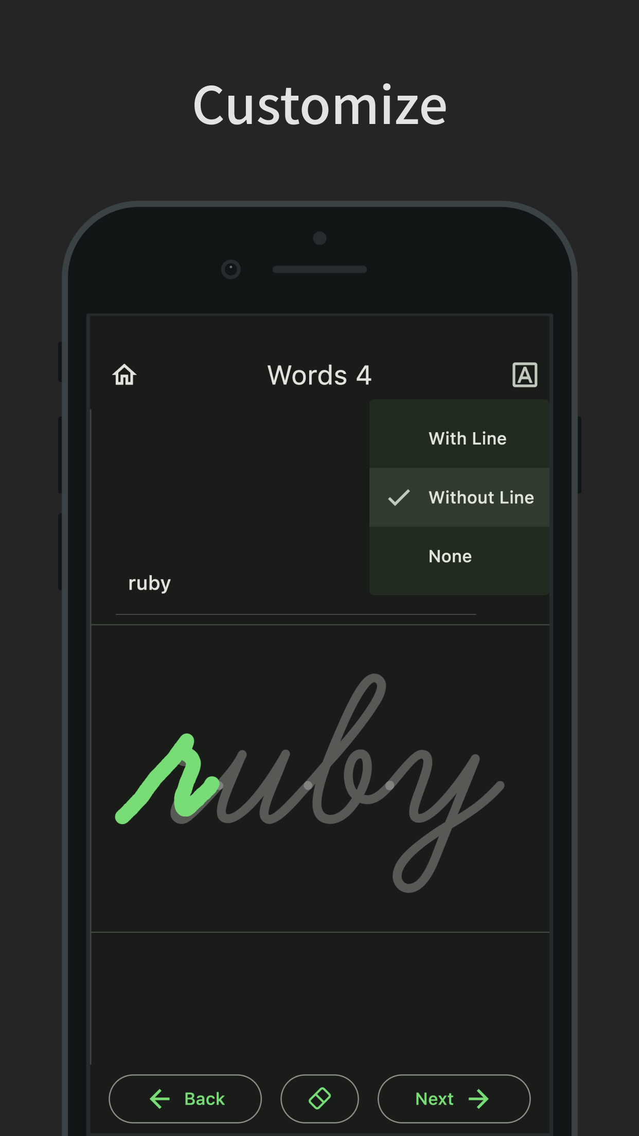 Cursive: Learn English Cursive [iOS, Android] | enoiu